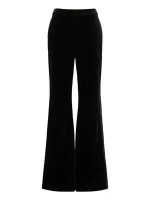 MAX MARA Max Mara Studio Mseoscuri Wide-Leg Velvet Trousers With Satin Side Band