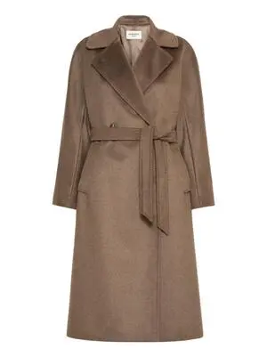 Max Mara Double-breasted Wool Coat - Maroon