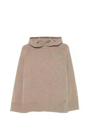 Max Mara Max Mara Cashmere Raglan Sleeve Hoodie Beige