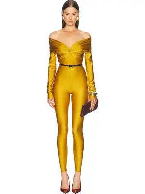 Andamane Kendall Off Shoulder Bodysuit - Amber
