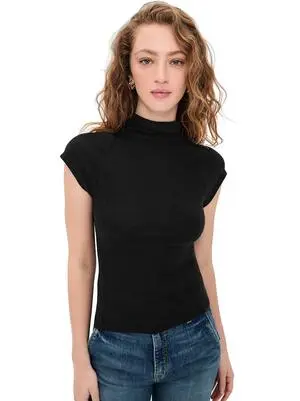 REFORMATION Pien Knit Top - Black