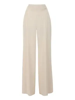 LUNA FASHION HOUSE Agatha High Waisted Wide Leg Pants - White