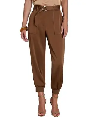 THE NOLI SHOP Adrienne Satin Cargo Pant - Java
