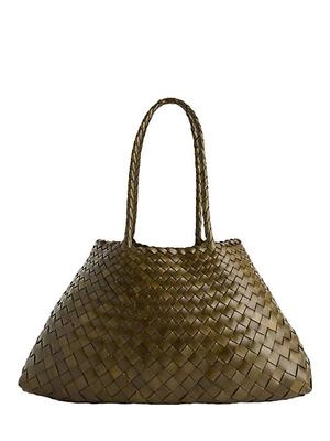 Dragon Diffusion Dragon Diffusion Santa Croce Leather Basket Bag Khaki