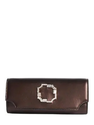 MALONE SOULIERS Malone Souliers Satin Vivien Clutch Bag With Crystal Embellishment