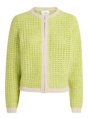 BARRIE Cashmere-wool Zip-up Cardigan - Green