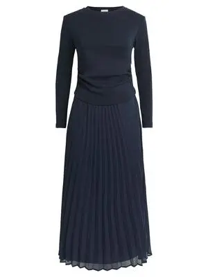 Claudie Pierlot Pleated Midi Dress - Blue