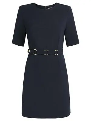 Sandro Belted Mini Dress - Blue