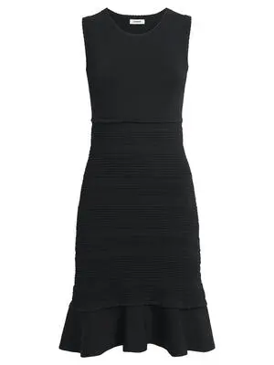 Sandro Knitted Pointelle Mini Dress - Black