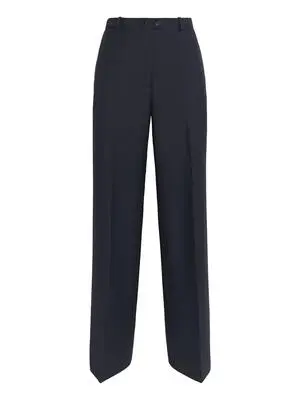 JIL SANDER Wool-mohair Straight Trousers - Navy