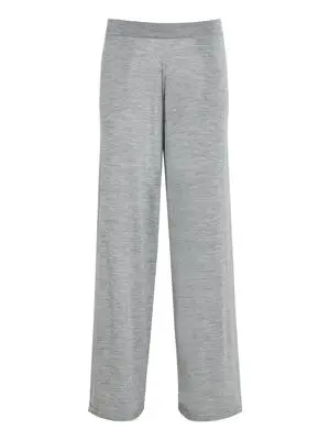 Johnstons Of Elgin Superfine Merino Wool Ina Knitted Trousers - Grey