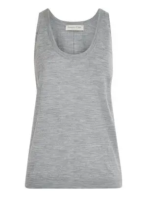 Johnstons Of Elgin Johnstons Of Elgin Superfine Merino Wool Greer Tank Top Grey