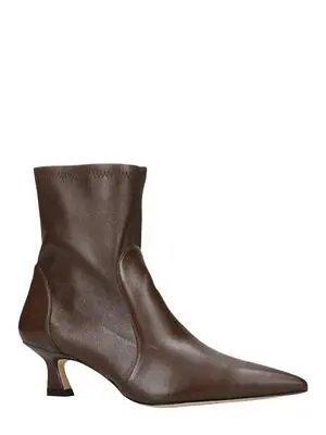 STUART WEITZMAN Vinnie Leather Ankle Boots - Brown