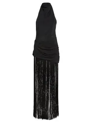 Cult Gaia Noosha Fringe Maxi Dress - Black