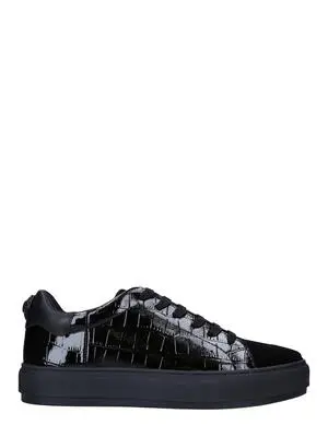 KURT GEIGER Kurt Geiger London Croc-Embossed Patent Lace-Up Sneakers