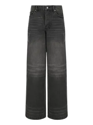 Ksubi Wide-leg Distressed Jeans - Grey