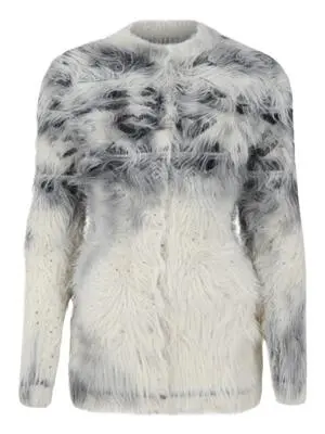 MAISON MARGIELA Maison Margiela Brushed Argyle Long Cardigan