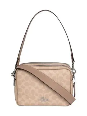 COACH Coach Zippered Shoulder Bag Nude