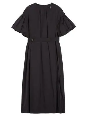 MAX MARA Max Mara Crewneck Puff-Sleeved Belted Midi Dress