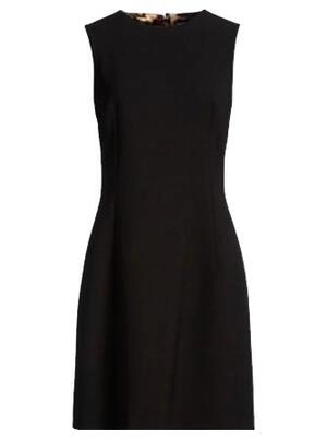 Dolce & Gabbana Sleeveless Crewneck Crepe Bodycon Dress - Black