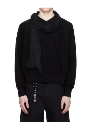 COOR V-neck Layered Sweater - Black