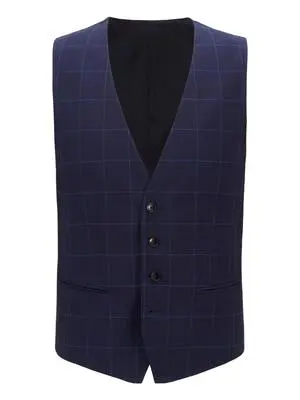 HUGO BOSS Single Breasted Checked Suit Vest