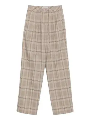 ERMANNO FIRENZE ERMANNO FIRENZE Plaid Wide Leg Trousers