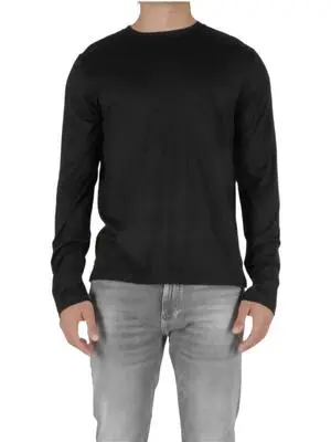 Herno Classic Long-Sleeve Wool T-Shirt Black