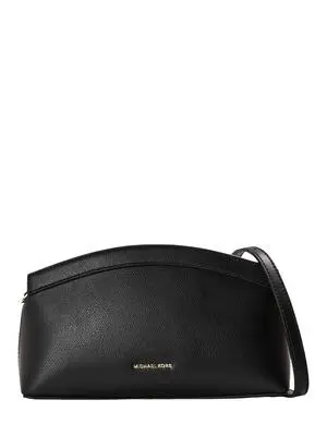 Michael Kors Textured Leather Shoulder Bag - Black