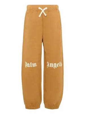 Palm Angels Logo-print Fleece Track Pants - Beige