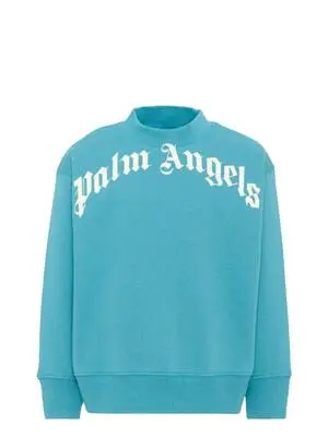 Palm Angels Palm Angels Logo Sweatshirt Blue