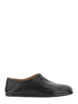 MAISON MARGIELA Maison Margiela Tabi Slip-On Leather Flats Black