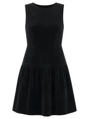 TRAFFIC PEOPLE Corrie's Bravado Cord Velvet Mini Dress - Black