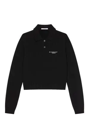 Givenchy Cropped Polo Shirt - Black