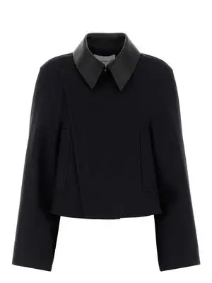 Givenchy Black Jacket With Contrasting Collar - Navy