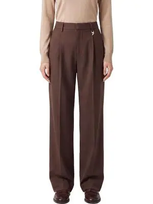 DONDUP Silk Blend Palazzo Trousers - Brown
