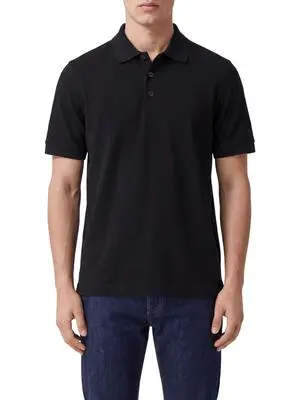 Burberry Short Sleeve Polo Shirt - Black
