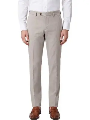 BRUNELLO CUCINELLI Brunello Cucinelli Slim Fit Pleated Stretch Cotton Chino Trousers