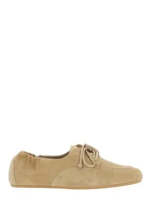 Celine Suede Loafers - Beige