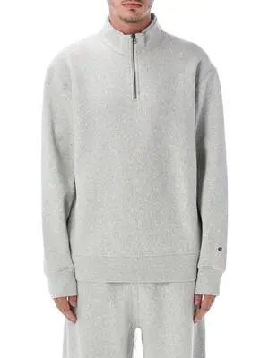 Champion Half-zip Stand Collar Sweatshirt - Grey