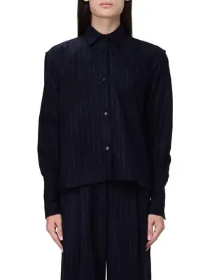 THELATEST Classic Collar Striped Shirt - Blue