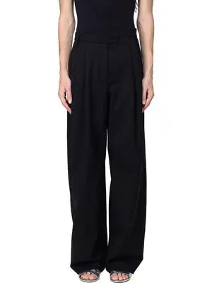 THELATEST High-waisted Virgin Wool Blend Palazzo Trousers With Darts - Black