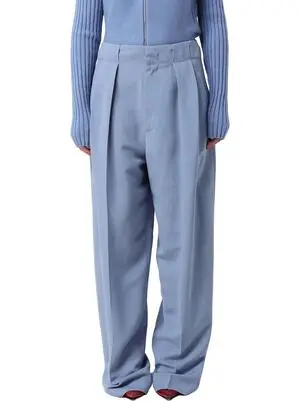 Victoria Beckham High-waisted Wide-leg Tailored Viscose Trousers - Ocean