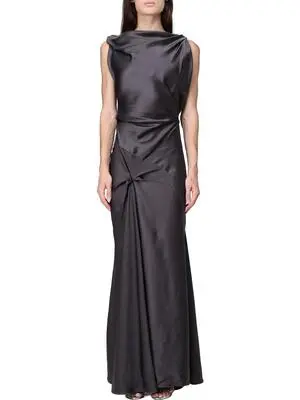 Victoria Beckham Posy Long Crêpe Evening Dress - Gold
