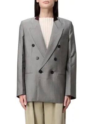 Victoria Beckham Double-breasted Pure Virgin Wool Blazer - Dove Grey