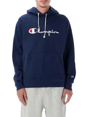 Champion Champion Embroidered Logo Hoodie Blue