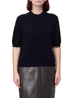 Alberta Ferretti Short-sleeved Crew Neck Cashmere Jumper - Blue
