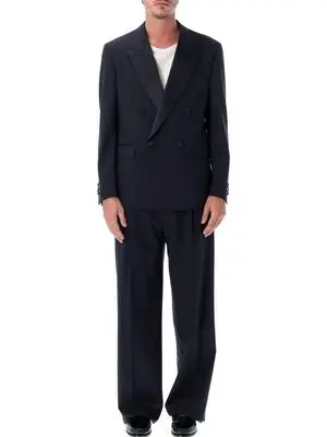 LARDINI Stretch Virgin Wool Ceremony Suit - Blue