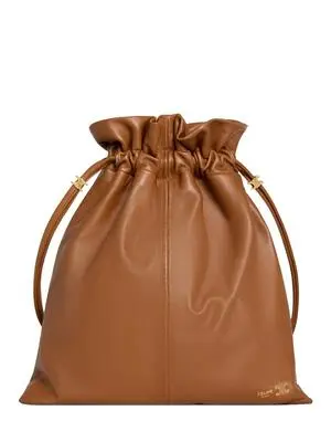 Celine Drawstring Pouch - Brown