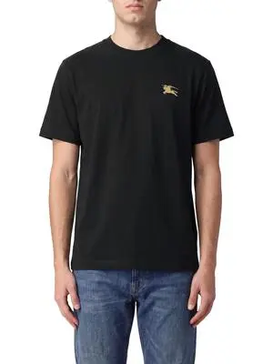 Burberry Equestrian Knight Design Cotton T-shirt - Black